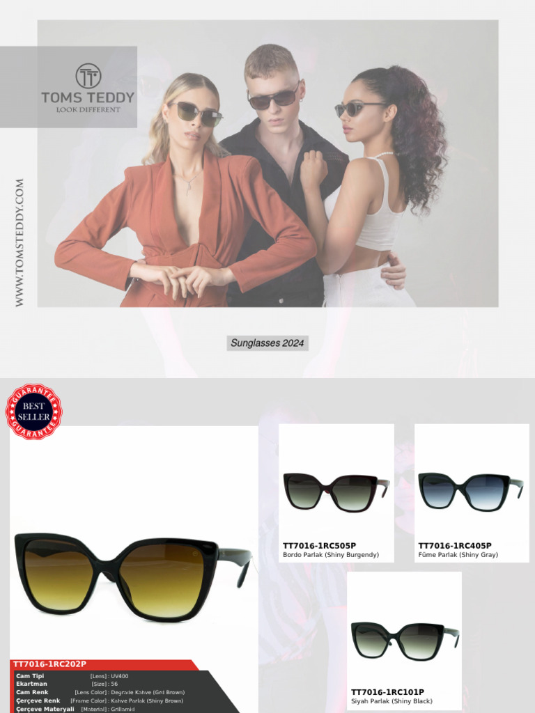 Toms Teddy Sunglasses Catalog 2024 Gunes Gozlugu | PDF