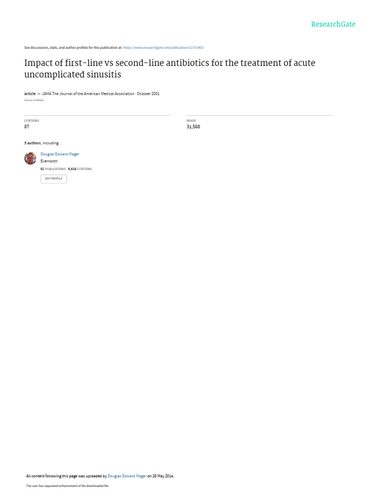 Antibiotic | PDF | Therapy | Infection