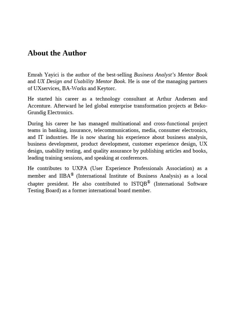 Preview - Business Analysis Methodology | PDF | Usability | New Product Development