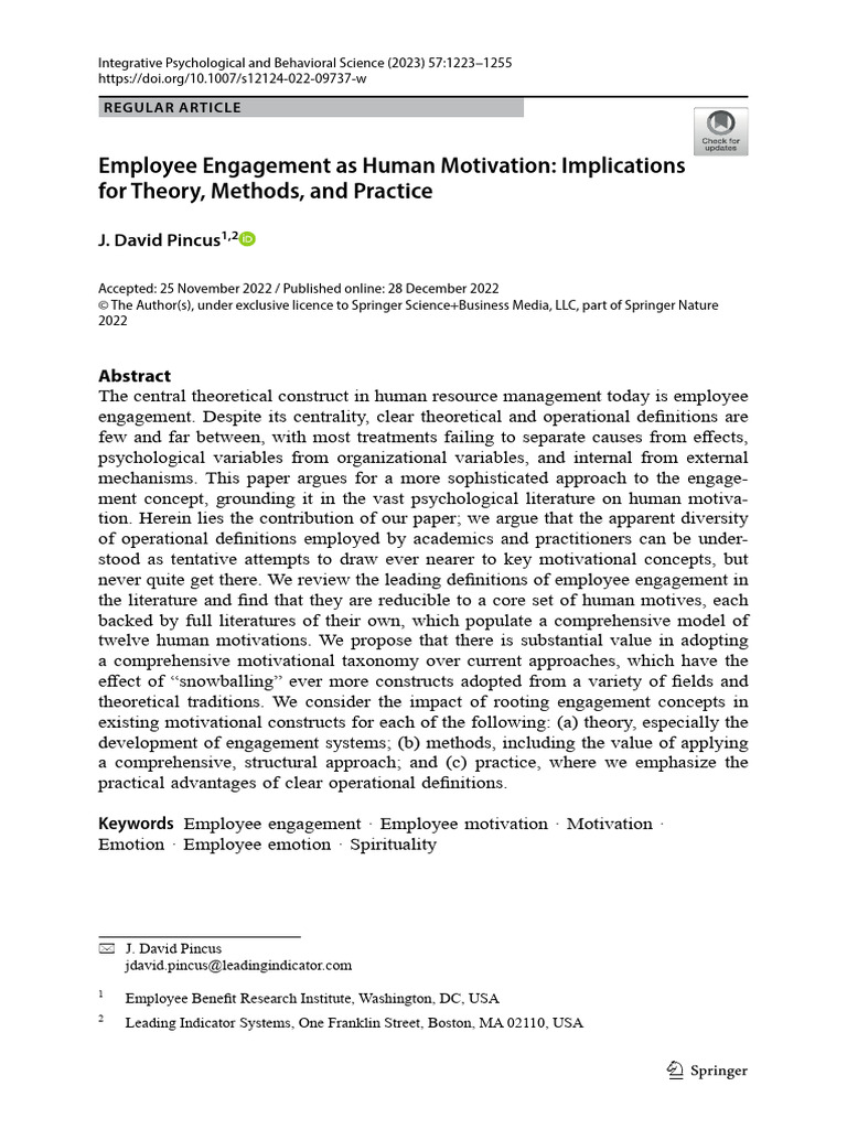 Employee | PDF | Motivation | Motivational