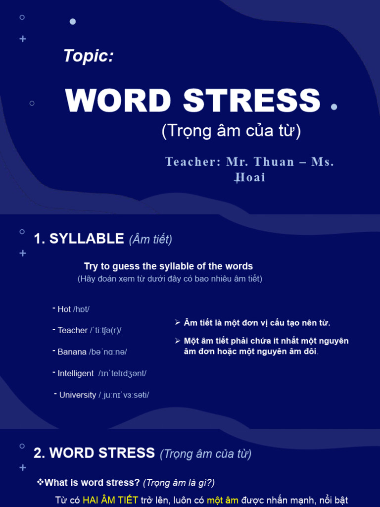 Word Stress | PDF