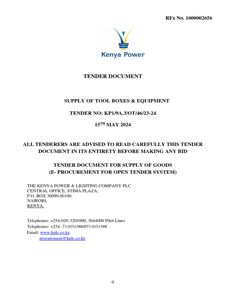 Tender Document- Supply of Tool Boxes Equipment - Kp1-9a.3-Ot-46!23!24 ...