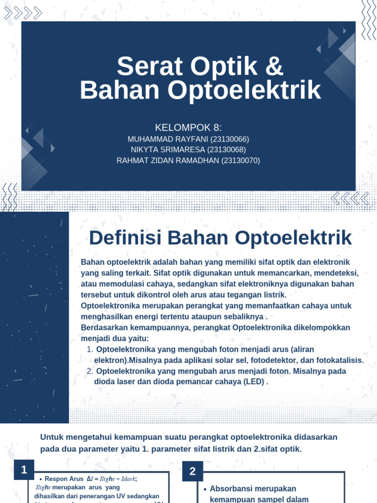 Kelompok 8 - Serat Optik | PDF | Teknologi & Rekayasa