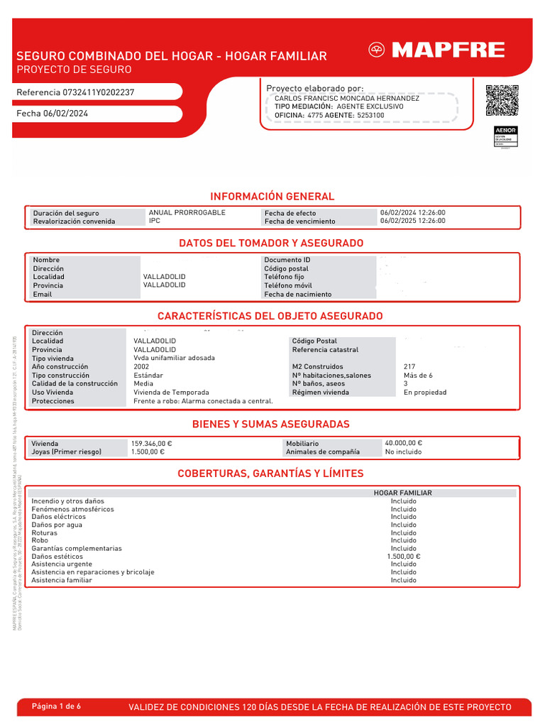 Proyecto Mapfre | PDF | Póliza de seguros | Seguro