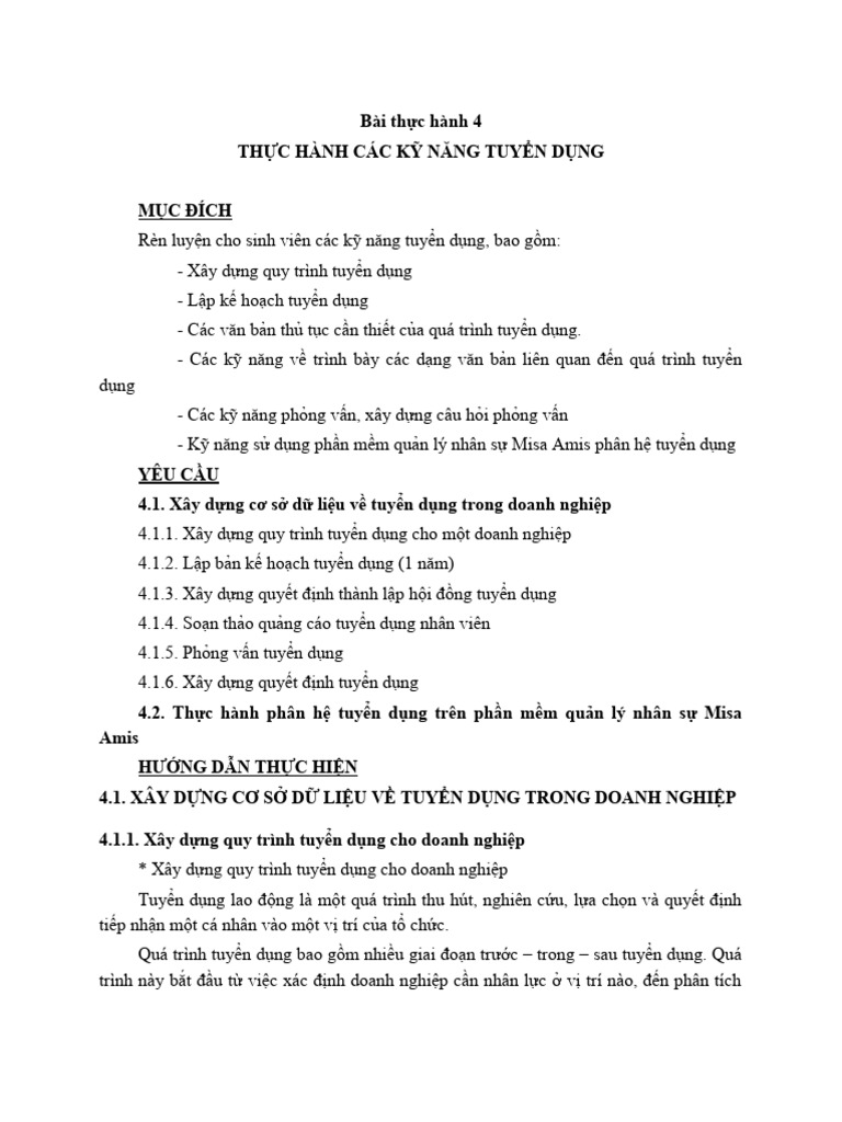 TLHT TH QTNL Bài 4,5,6 | PDF