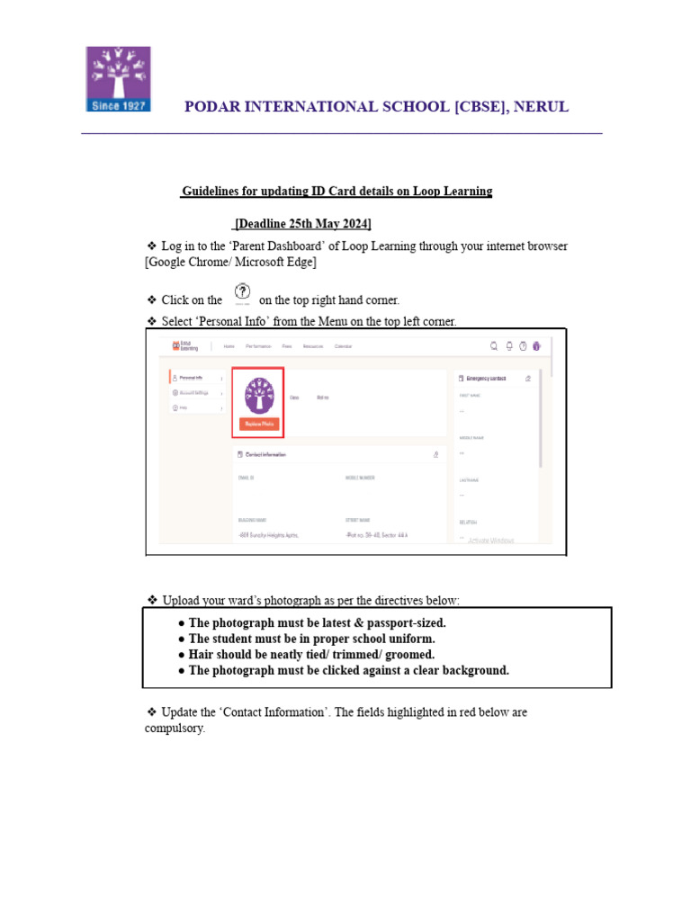 Guidelines For Students' ID Card Updation | PDF | Finance & Money ...