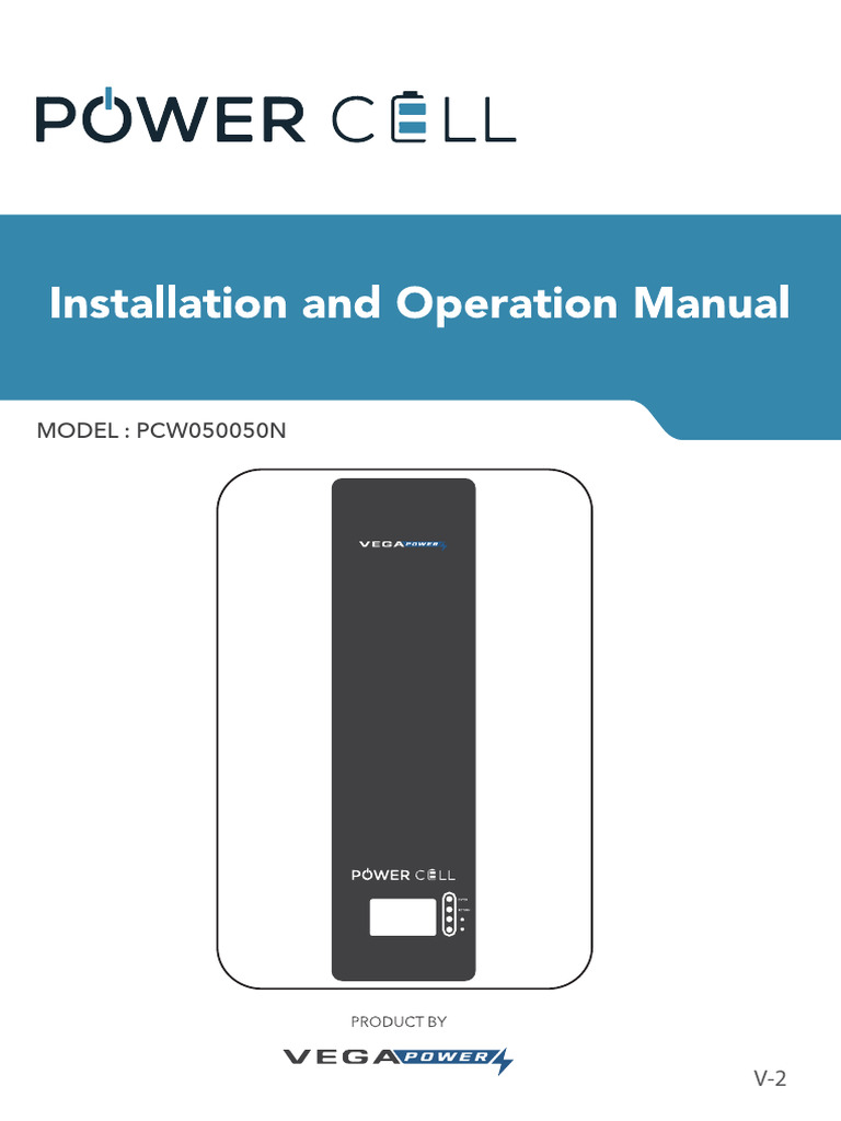 Vegapower Powercell 2022 USER-MANUAL-1 | PDF | Power Inverter | Legal Remedy