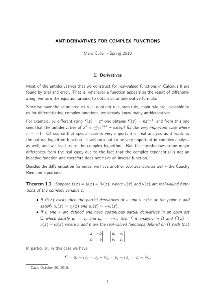 Anti Derivatives | PDF | Integral | Function (Mathematics)