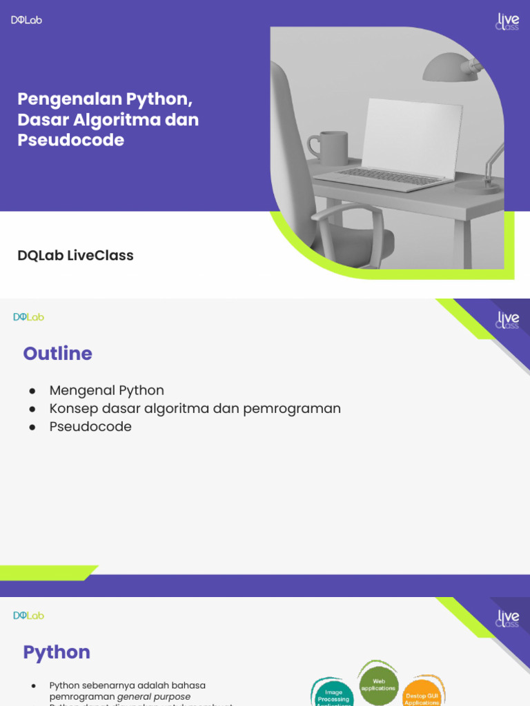 Part 1 - Pengenalan Python, Dasar Algoritma Dan Pseudocode | PDF