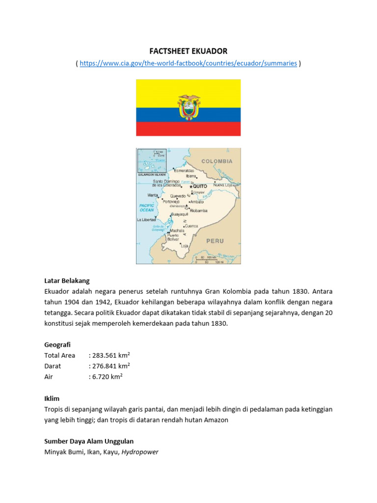 Lampiran 4 - Factsheet EKUADOR | PDF | Oil | Palm Oil
