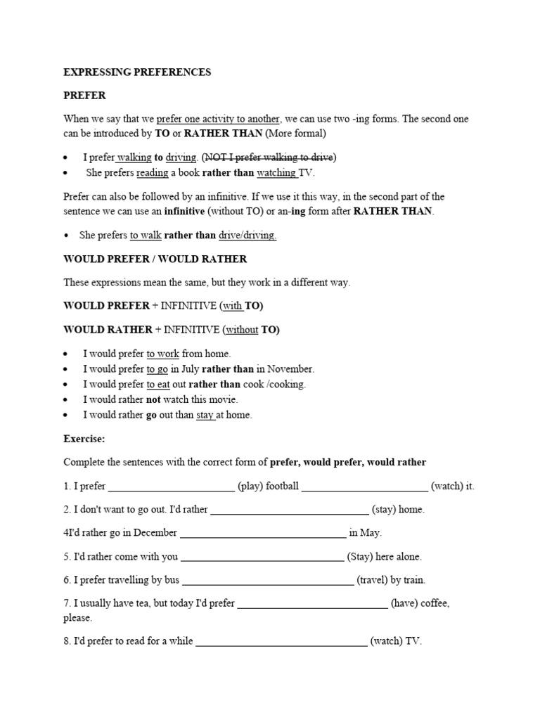 Expressing Preferences and Opinions | PDF | Self-Improvement