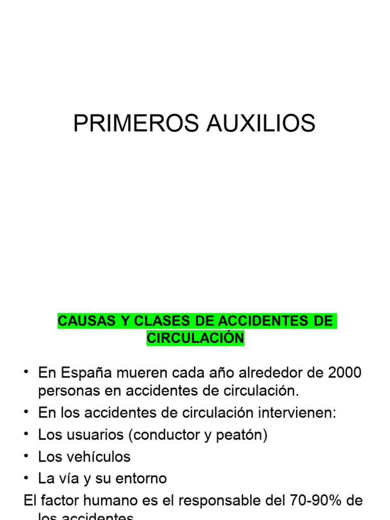 Tema 31 Primeros Auxilios | PDF | Herida | Medicina CLINICA
