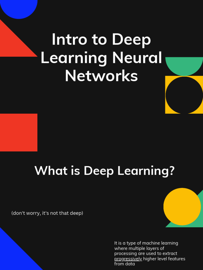 Intro To DL | PDF | Artificial Neural Network | Machine Learning