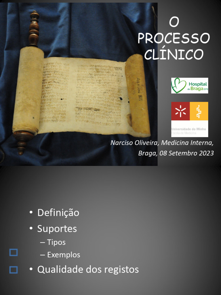 Processo Clínico: Registos e Qualidade | PDF | Receita médica ...
