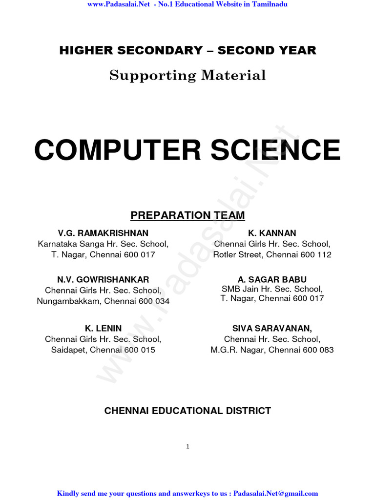 12th Computer Science EM Slow Learners Study Materials English Medium ... 12th Computer Science EM Slow Learners Study Materials English Medium ...