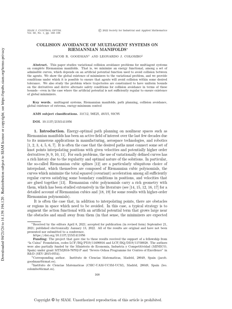 © by SIAM. Unauthorized Reproduction of This Article Is Prohibited ...