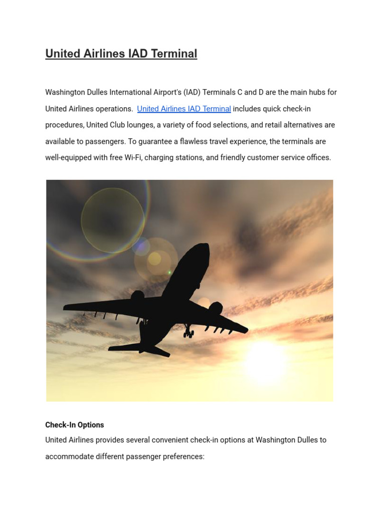 United Airlines IAD Terminal | PDF | Airport Lounge