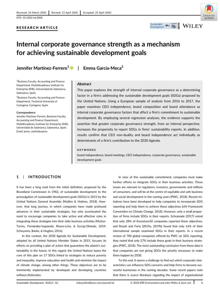 SDGs (CEO) | PDF | Governance | Corporate Social Responsibility