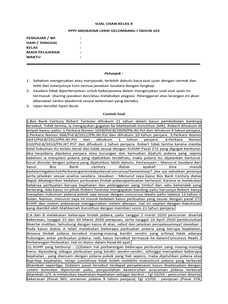 Soal Kasus PPGTP (Uki) | PDF