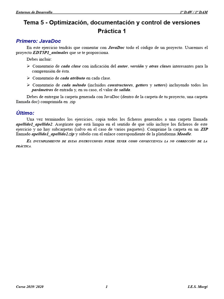 Documentación JavaDoc en Proyectos DAW/DAM | PDF | Arte