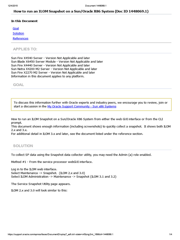 Ilom Snapshot 1448069 | PDF | Command Line Interface | Graphical User Interfaces