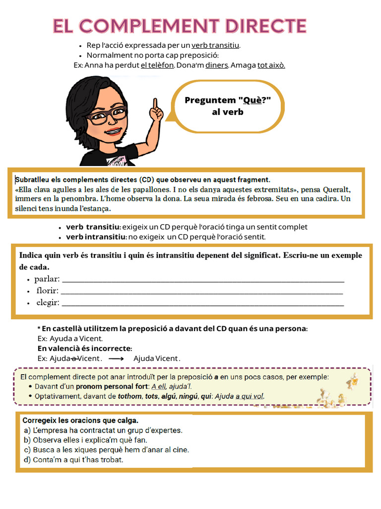 El Complement Directe | PDF