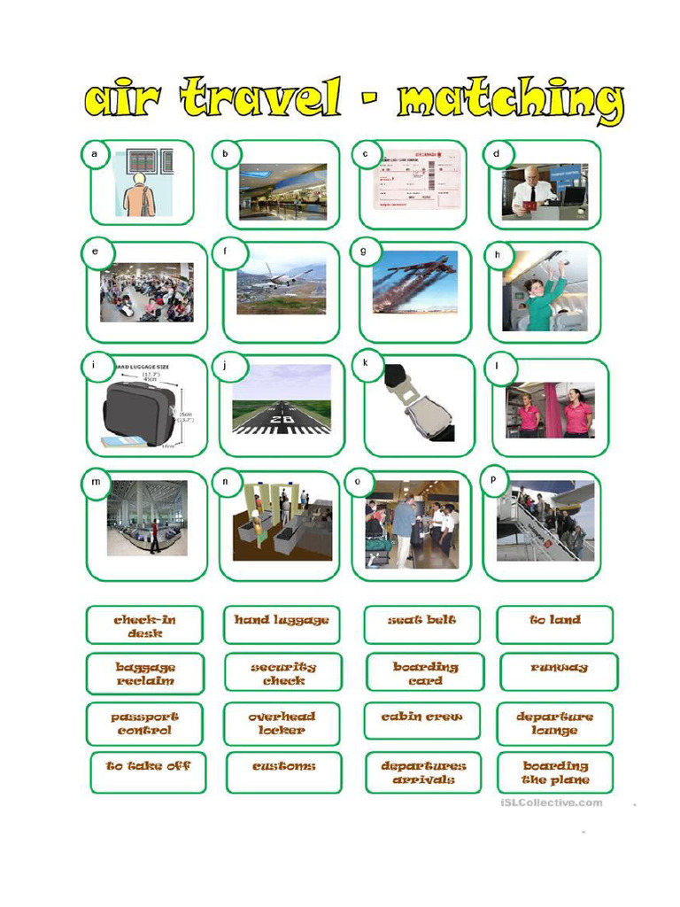 Air Travel - Vocabulary | PDF