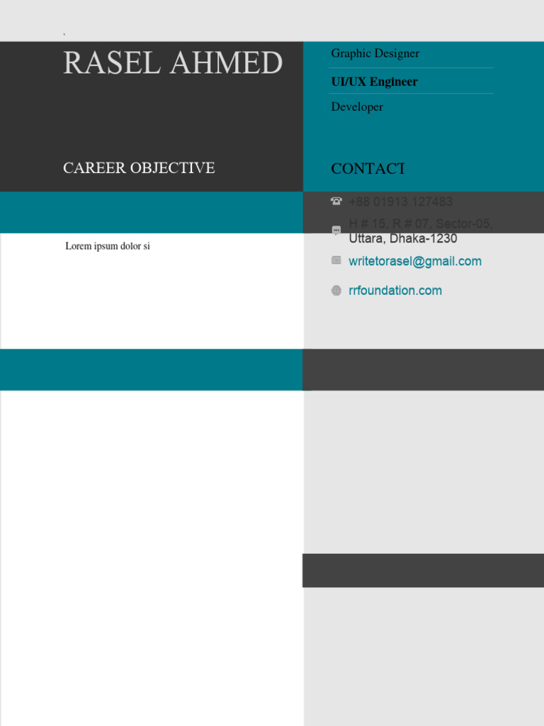 Color Block Resume | PDF