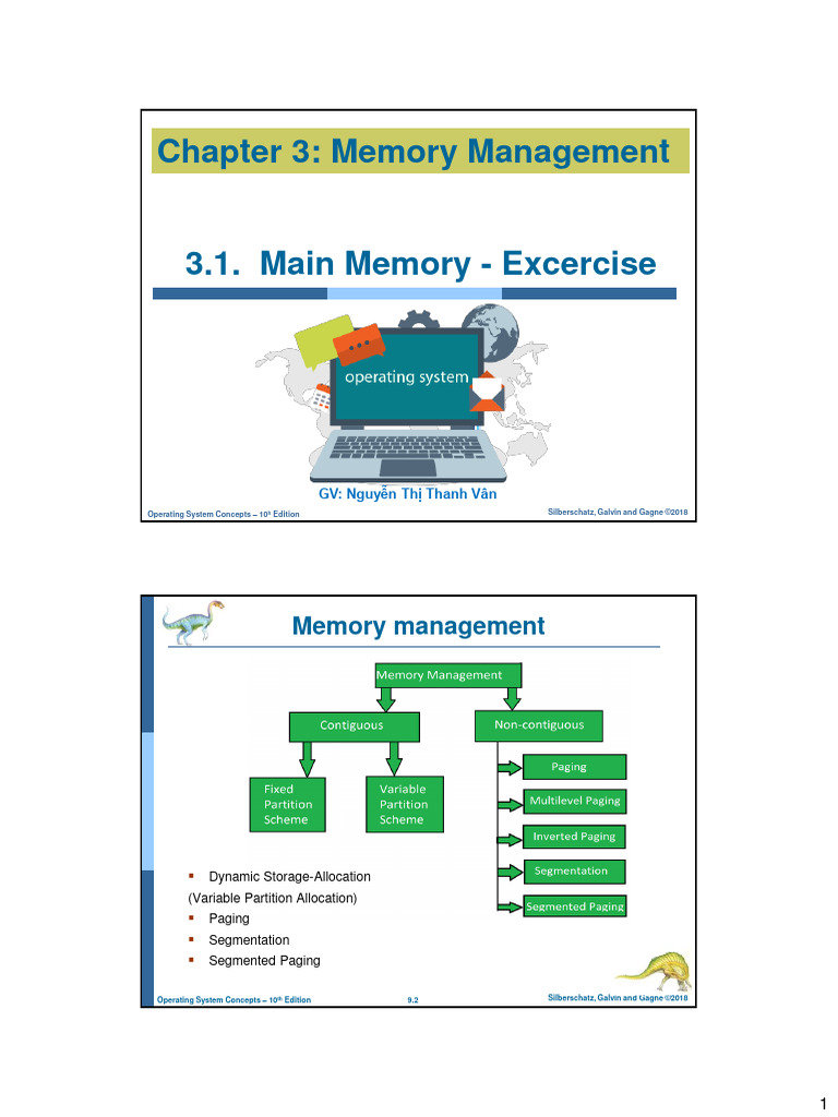 Ch03.1 - ReviewTV - Excercise - Main Memory | PDF