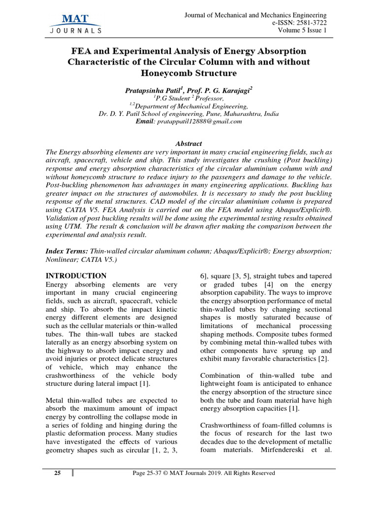 (25-37) FEA and Experimental Analysis-Format | PDF | Deformation ...