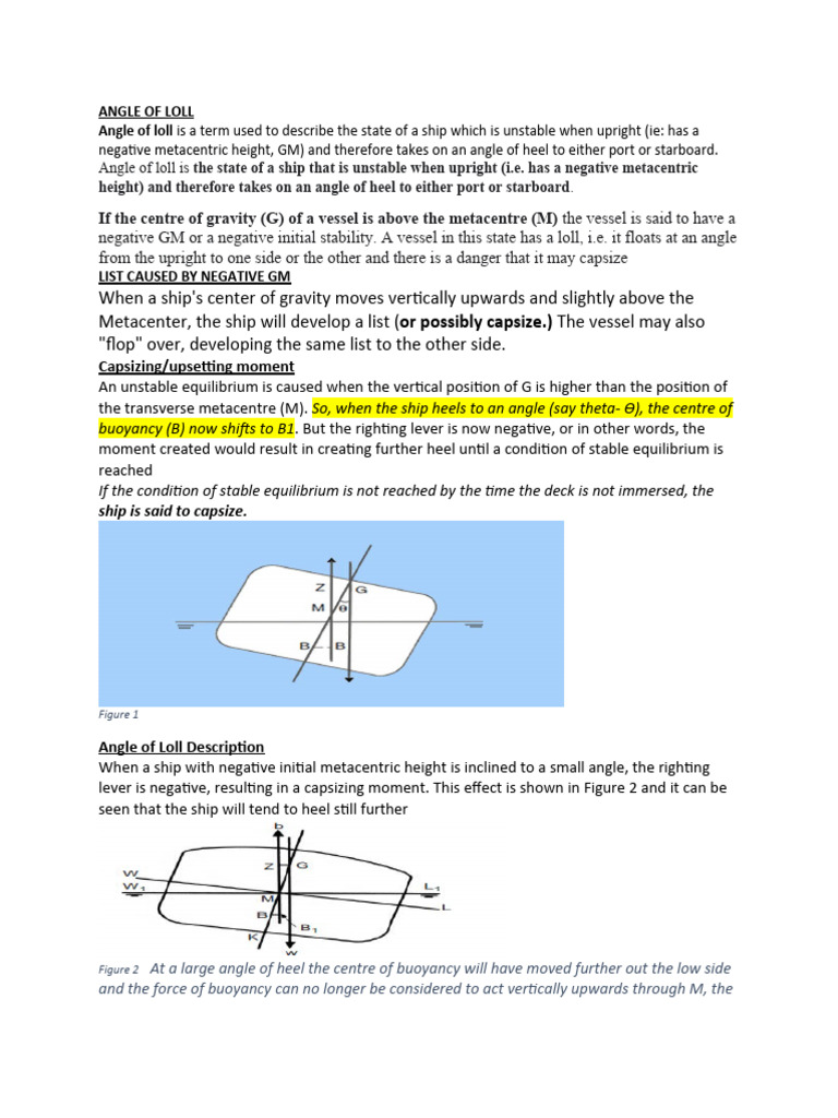 Angle of Loll | PDF | Mechanics | Shipbuilding