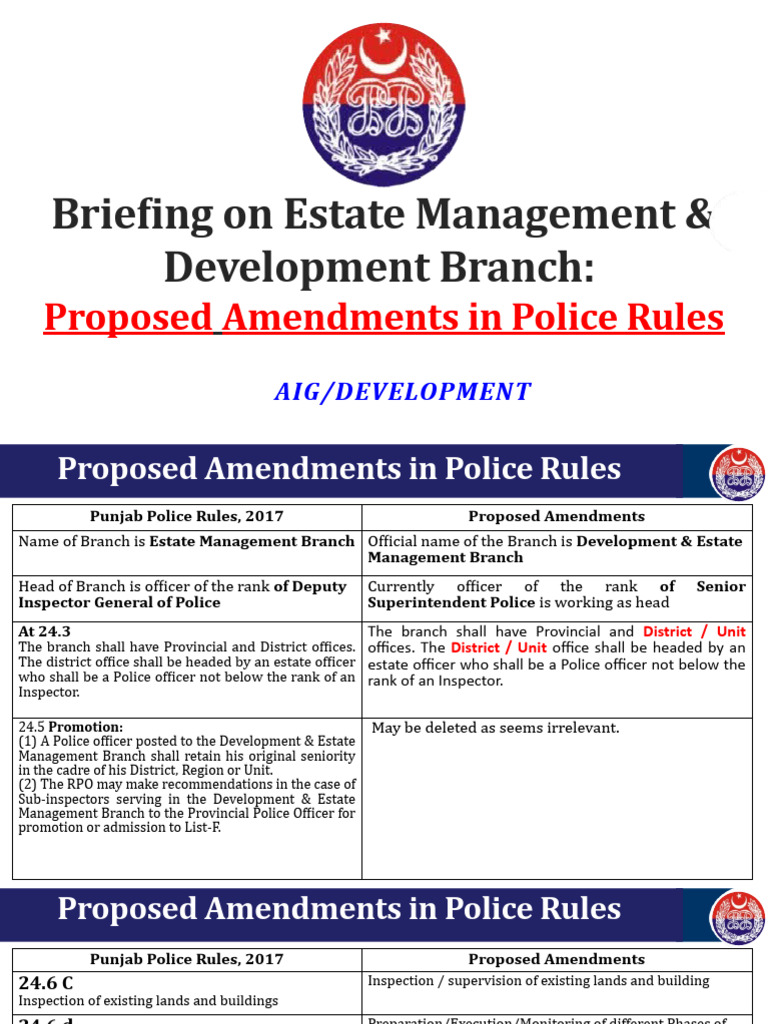 Presentation On Police Rules | PDF | Inspector | Government