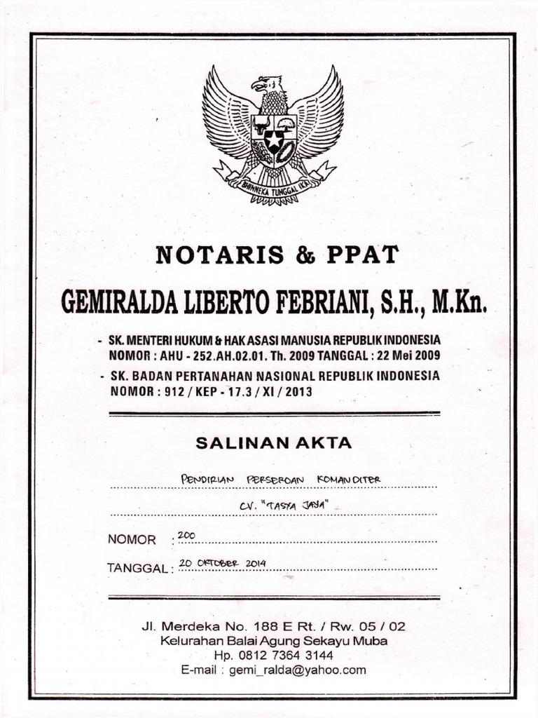 Company Profile CV. Tasya Jaya - 2024 | PDF