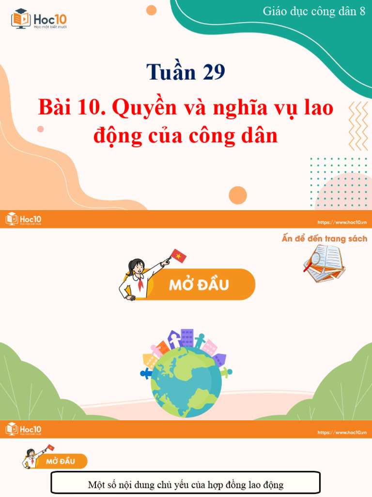 Bai 10. Quyen Va Nghia Vu Lao Dong Cua Cong Dan Tuan 29 | PDF