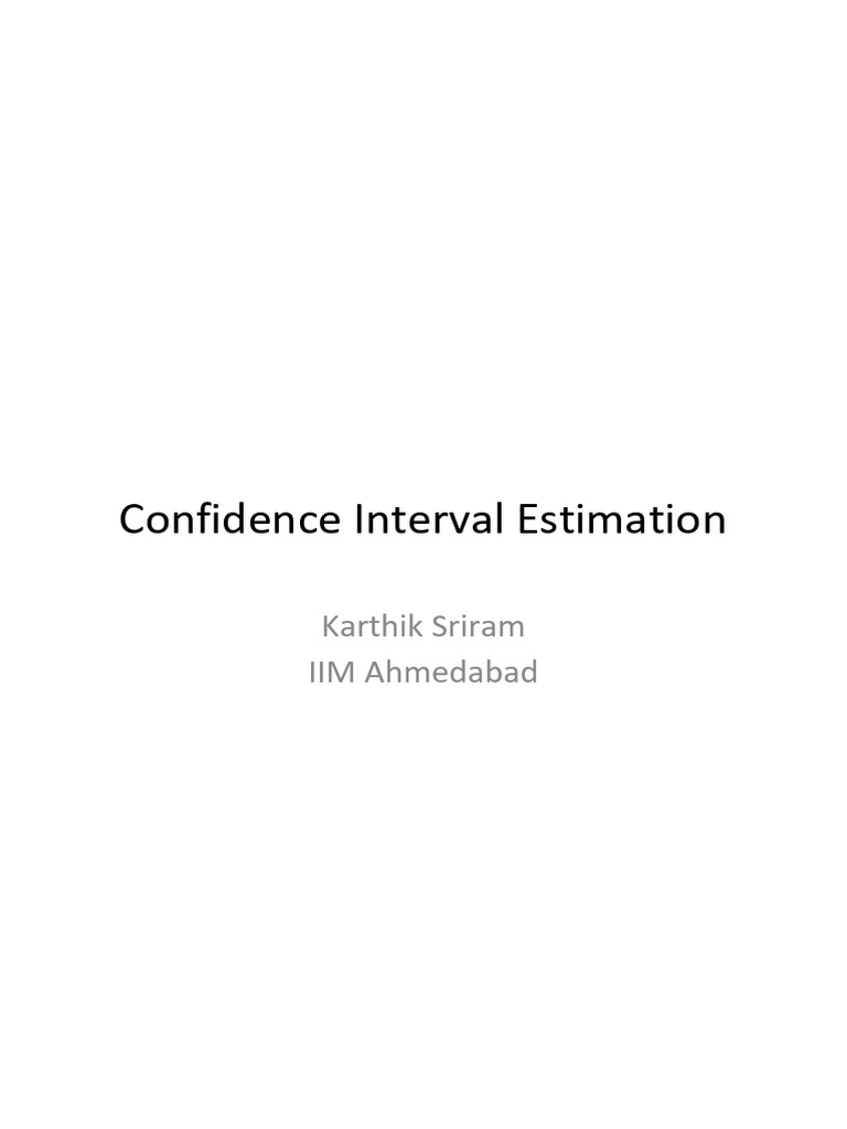 Confidence Interval | PDF | Confidence Interval | Sampling (Statistics)