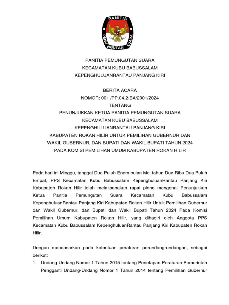 Ba Penunjukkan Ketua PPS Rantau Panjang Kiri | PDF