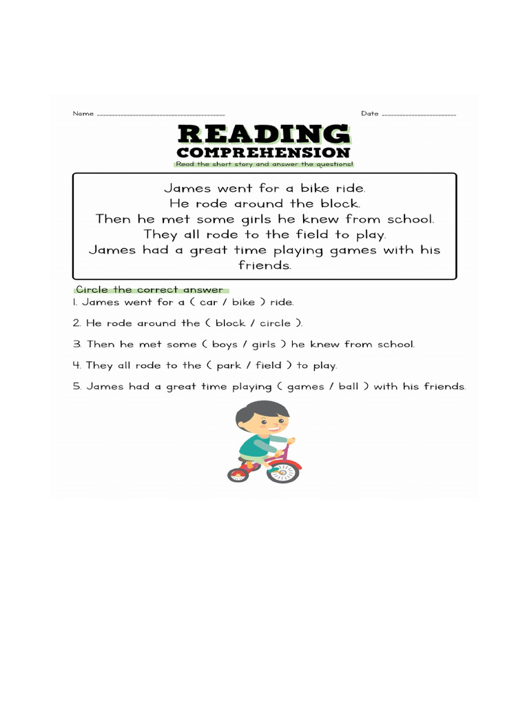Short Story With Questions Worksheets - 302714.jpg | PDF