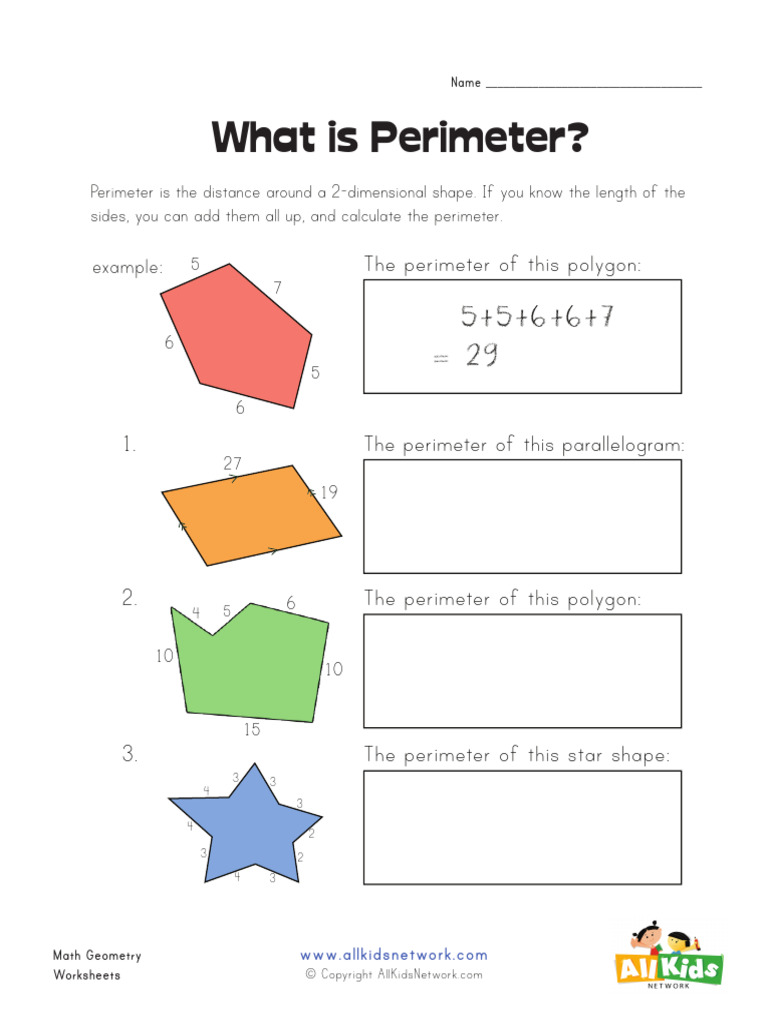 perimeter-worksheet2 | Download Free PDF | Geometric Shapes | Length