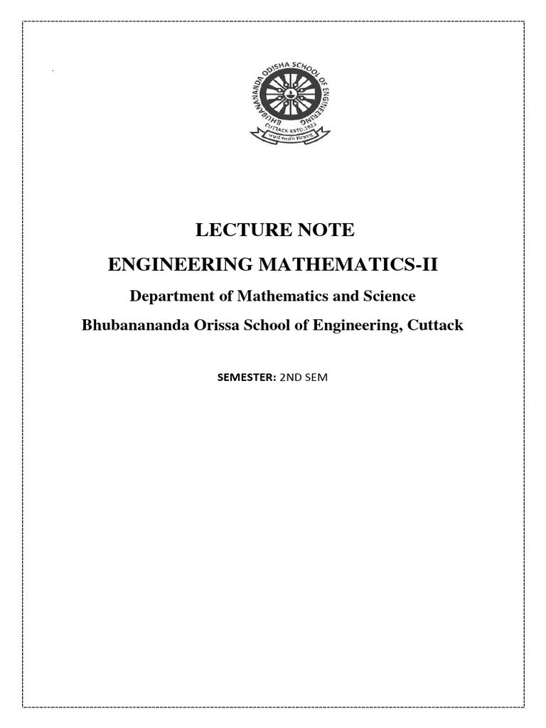 Lecture Note - Math2.2nd Sem 1 | PDF | Space | Euclid