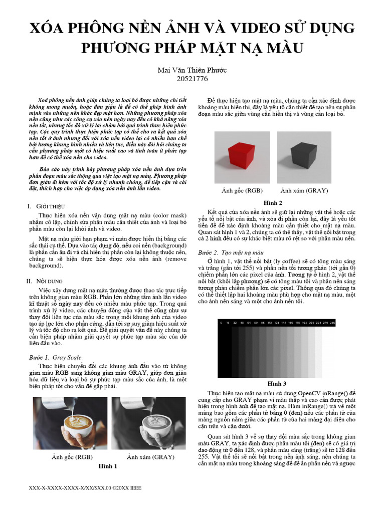 Color Masking - CS231 - Project Report | PDF