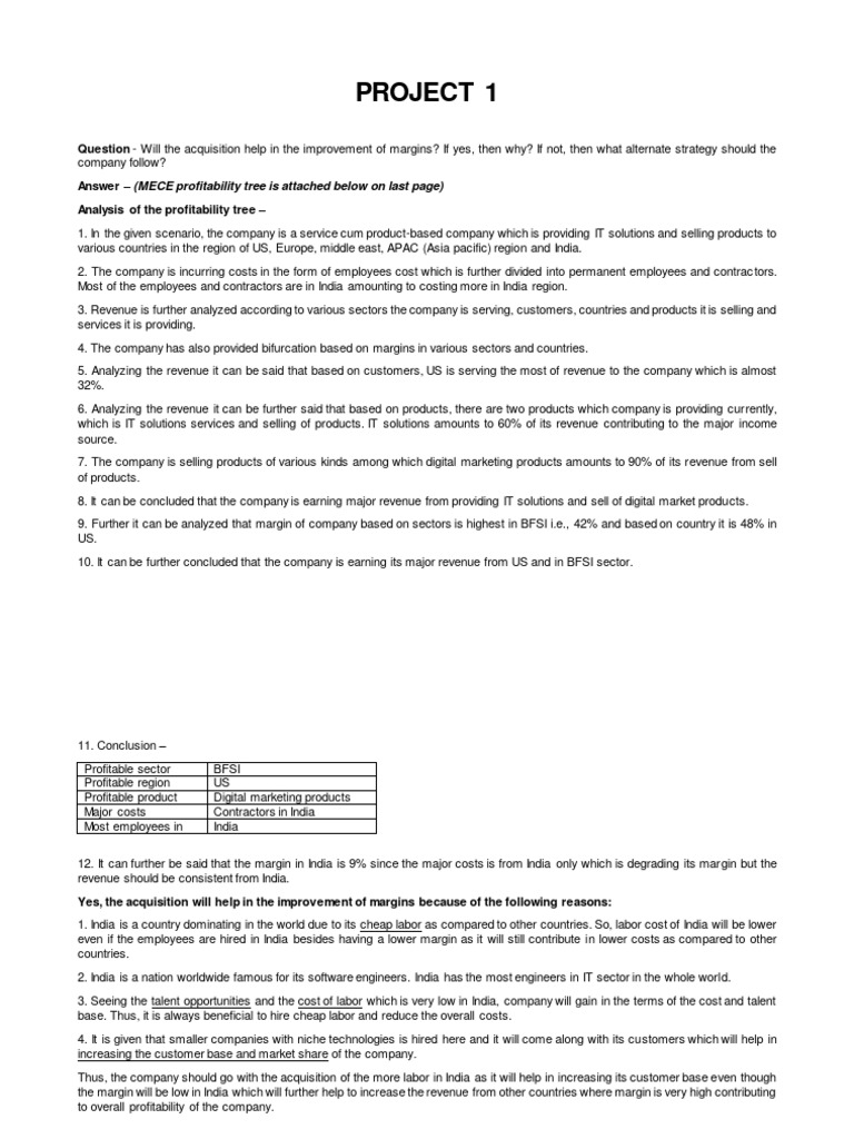 Project 1 Sample Project | PDF | Profit (Economics) | Labour Economics