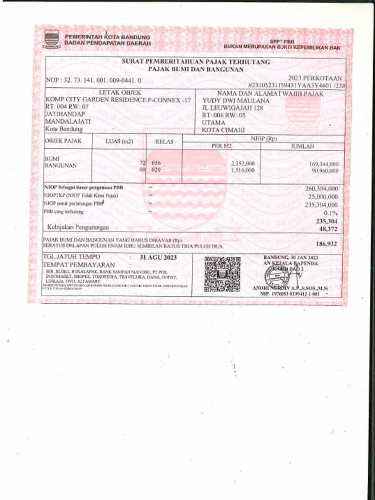 PBB Kota Bandung | PDF