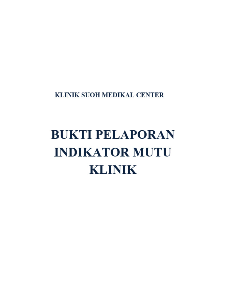 Indikator Mutu Klinik 2023 | PDF