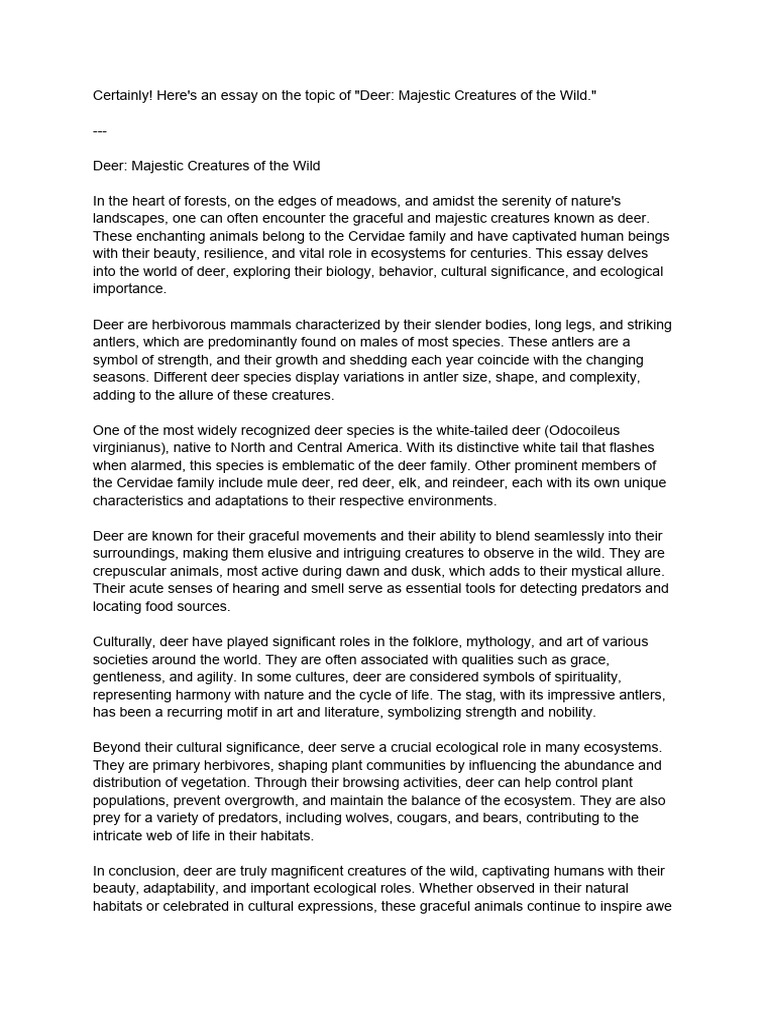 Deer | PDF | White Tailed Deer | Deer