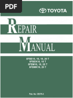 Toyota 8FBE10, 13, 15, 18, 20. Repair Manual | PDF