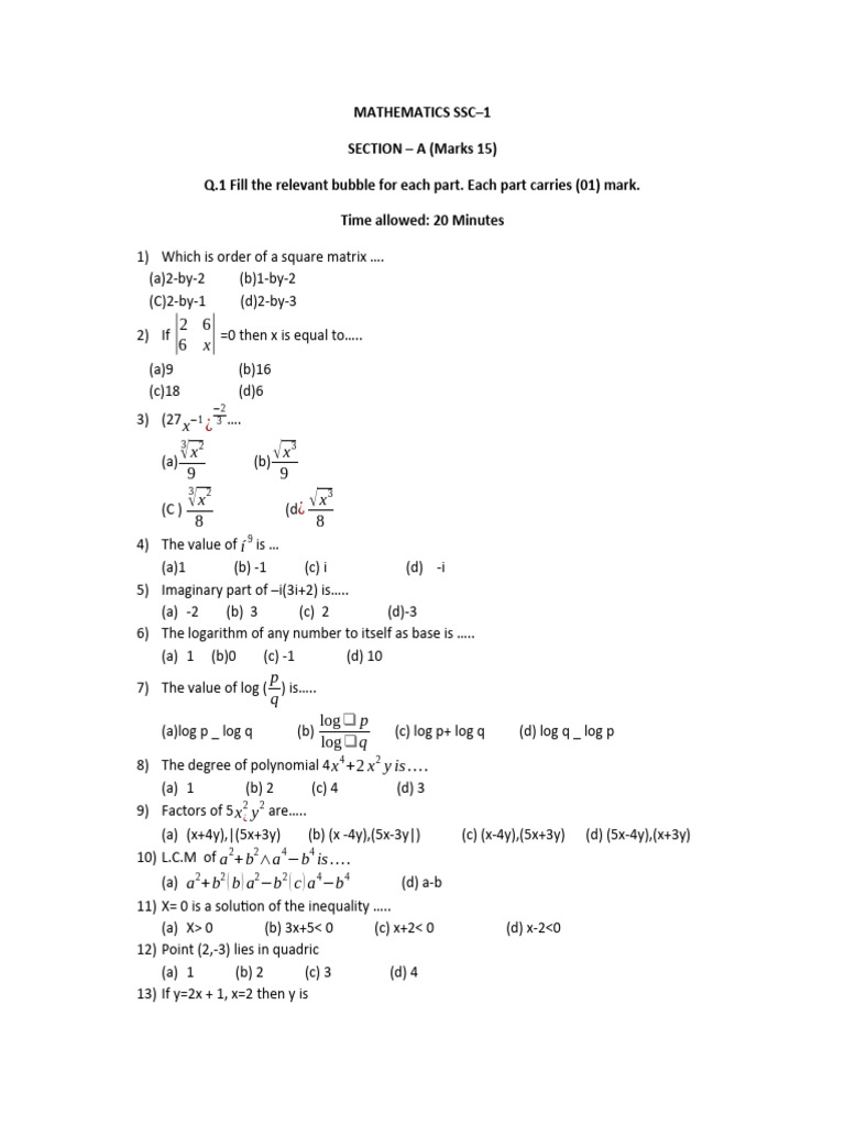 9th Mathematics | PDF | Logarithm | Mathematical Analysis