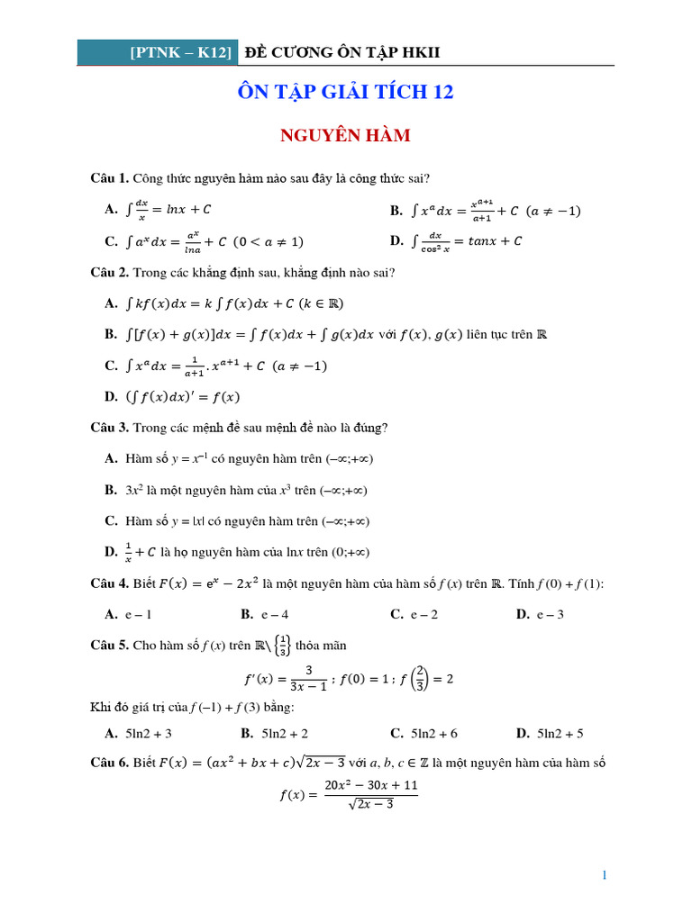12-TOÁN-ĐC CUỐI HK2 | PDF