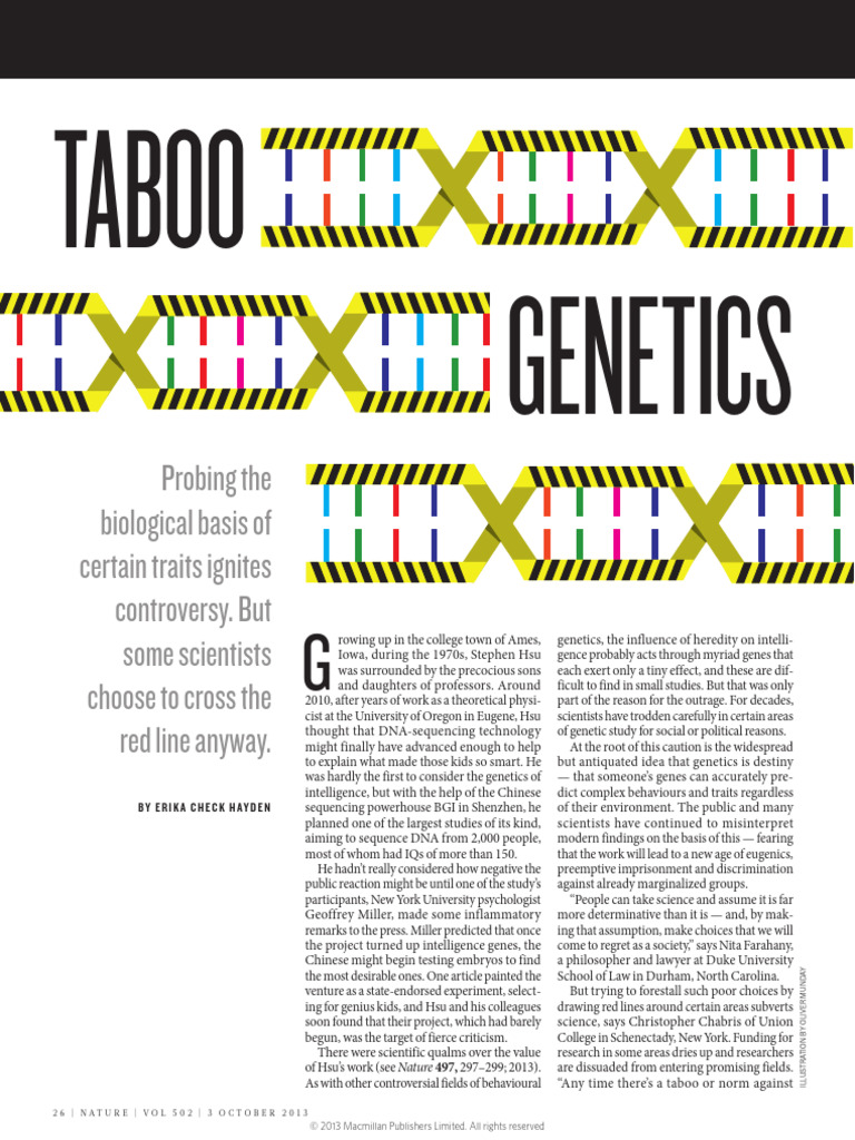 Taboo Genetics Nature | PDF | Race (Human Categorization) | Genetics