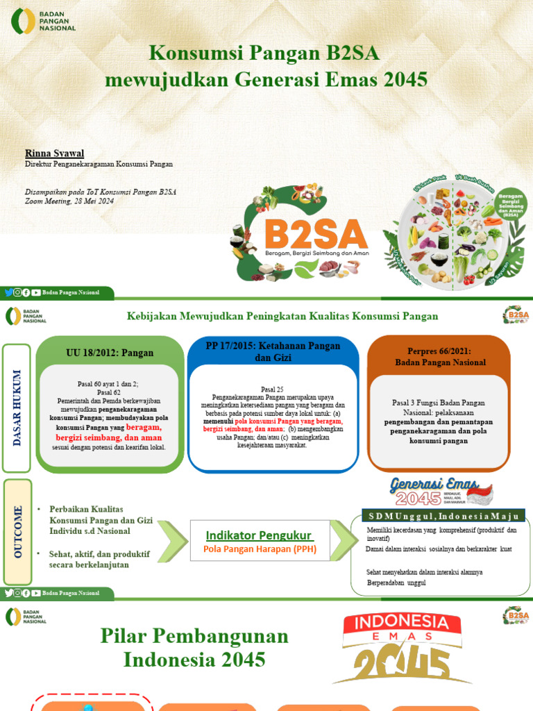 Pangan B2SA untuk Generasi Emas 2045 | PDF