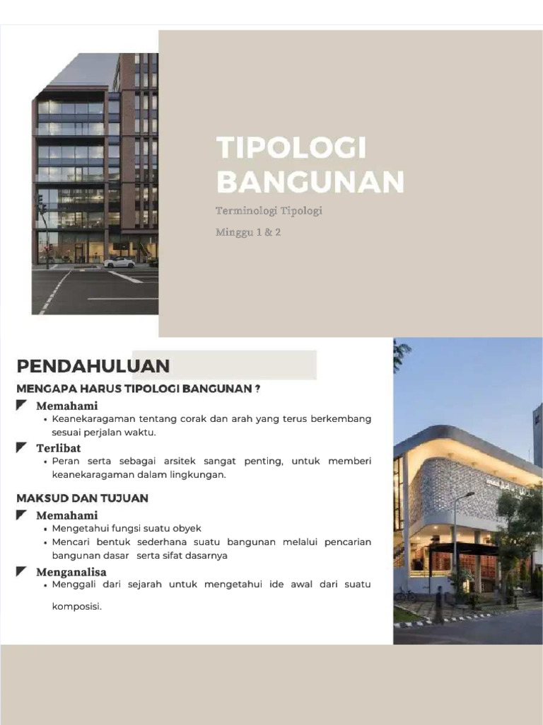 Tipologi Arsitektur dan Fungsinya | PDF